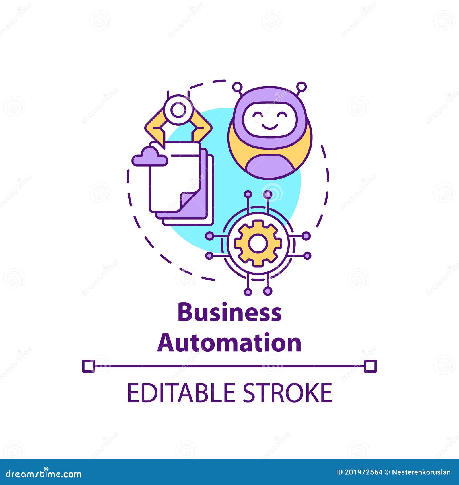 Business Automation Concept Icon Stock Vector - Illustration of ...