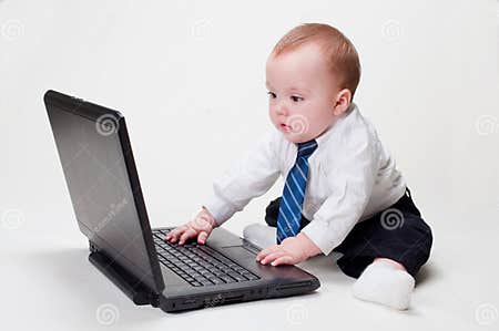 Business baby typing stock photo. Image of corporate, business - 8459222