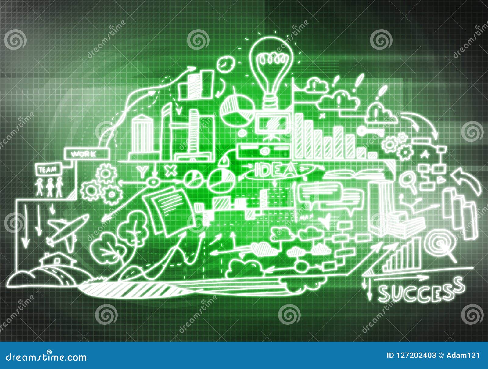 Business Backdrop with Sketches Stock Image - Image of modern, drawing ...