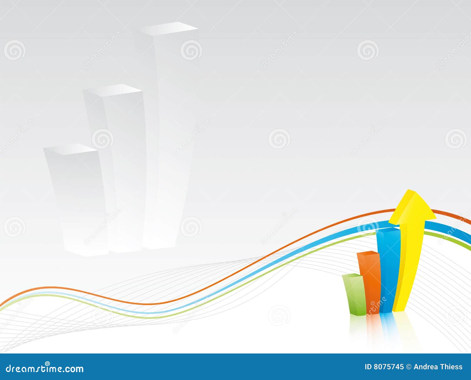 Business Background - Bar Chart With Waves Cartoon Vector ...