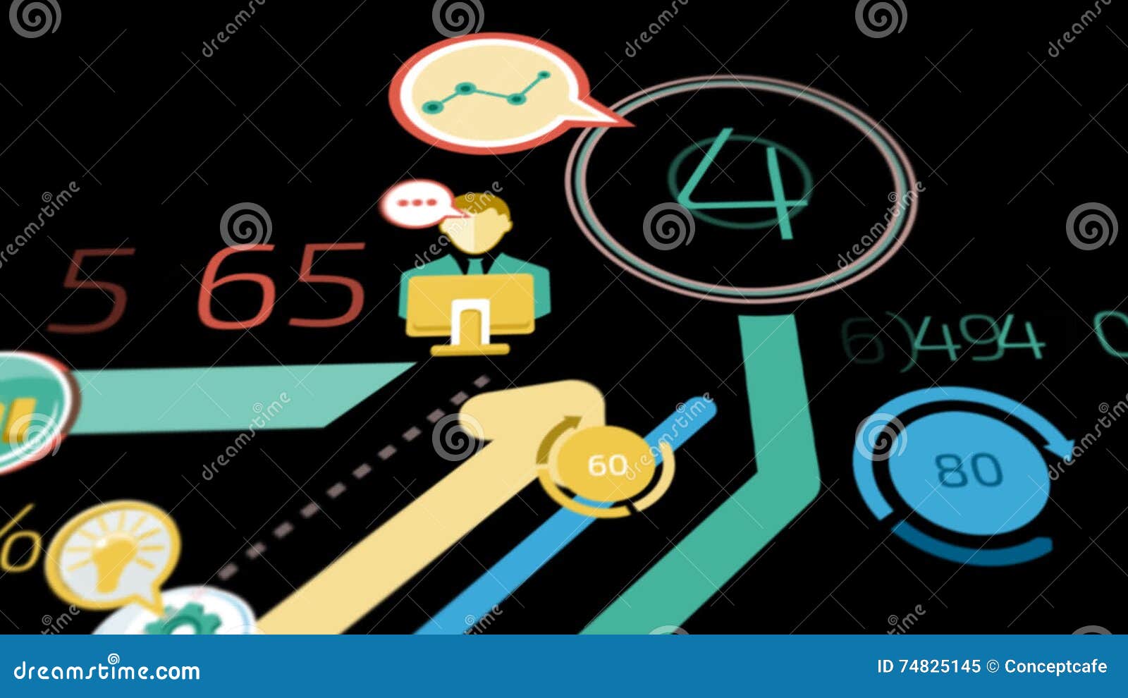 Business Background with Elements of Infographics. Alpha Channel. Stock ...