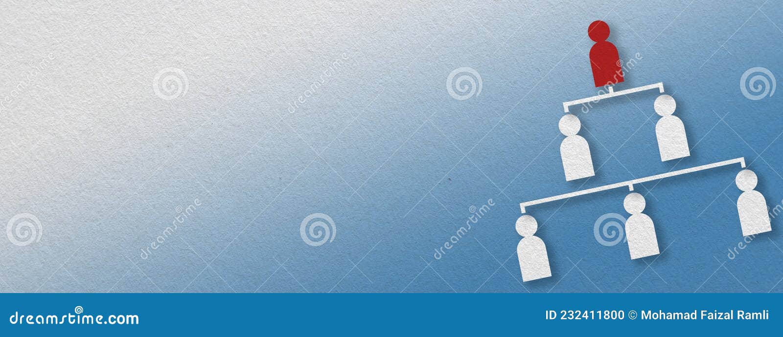 Business Background Of Organization Chart With Copy Space. Blue And ...