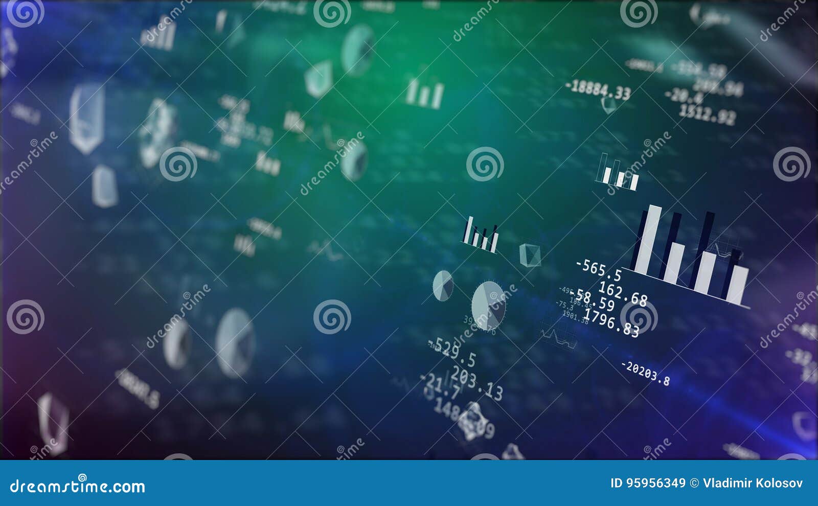 Business Background with Stock Market Elements Stock Illustration ...