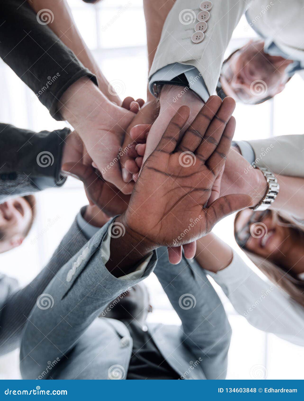 Business Background.business Team Making a Stack of Hands Stock Photo ...