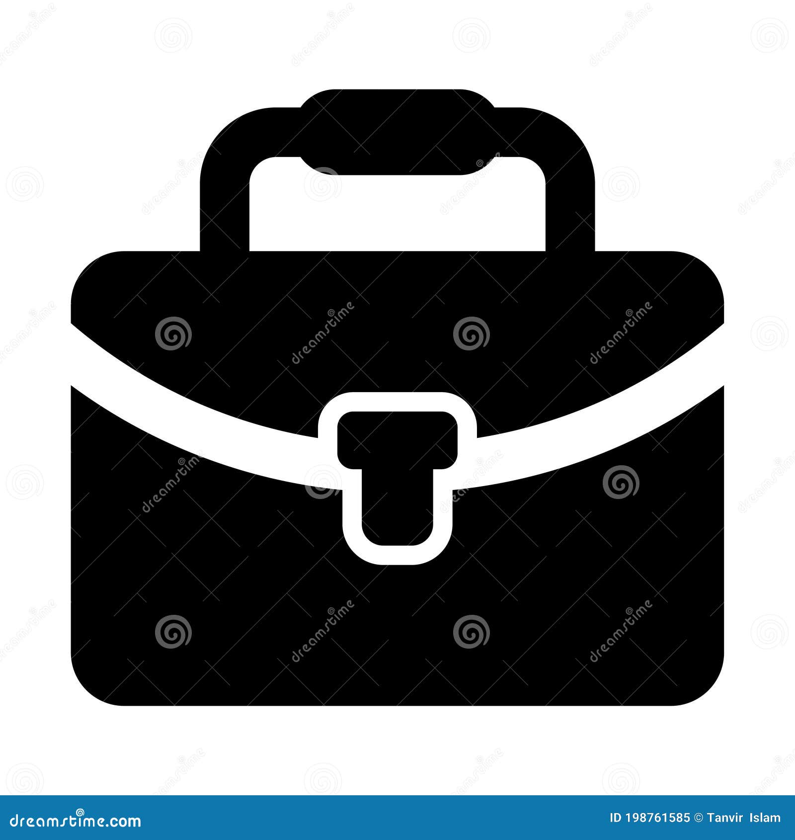 Business Bag Icon stock vector. Illustration of objects - 198761585