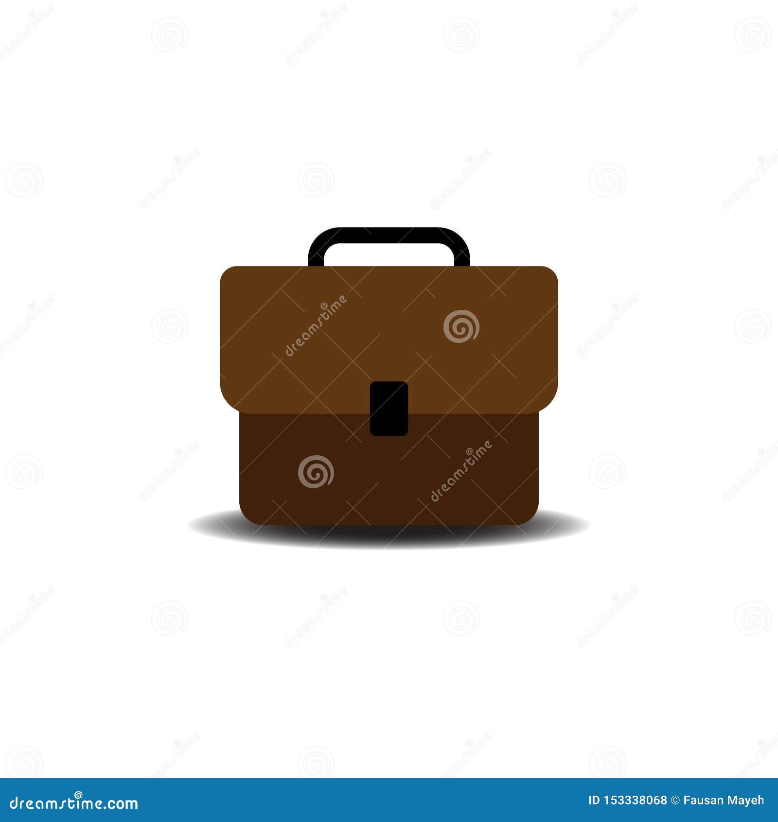 Business Bag Icon in Flat Style Isolated Vector Illustration Stock ...