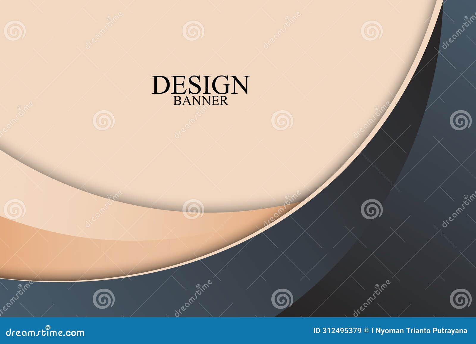 Business Banner Background with Curve Shape Stock Vector - Illustration ...