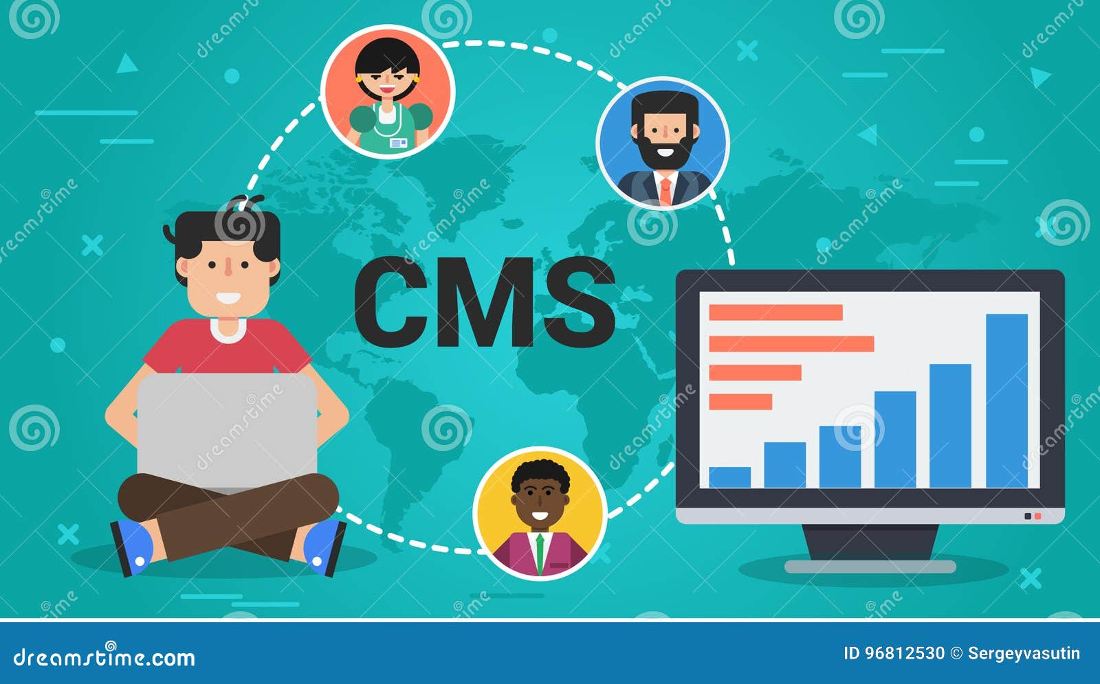 Business Banner - Content Management System Stock Illustration ...