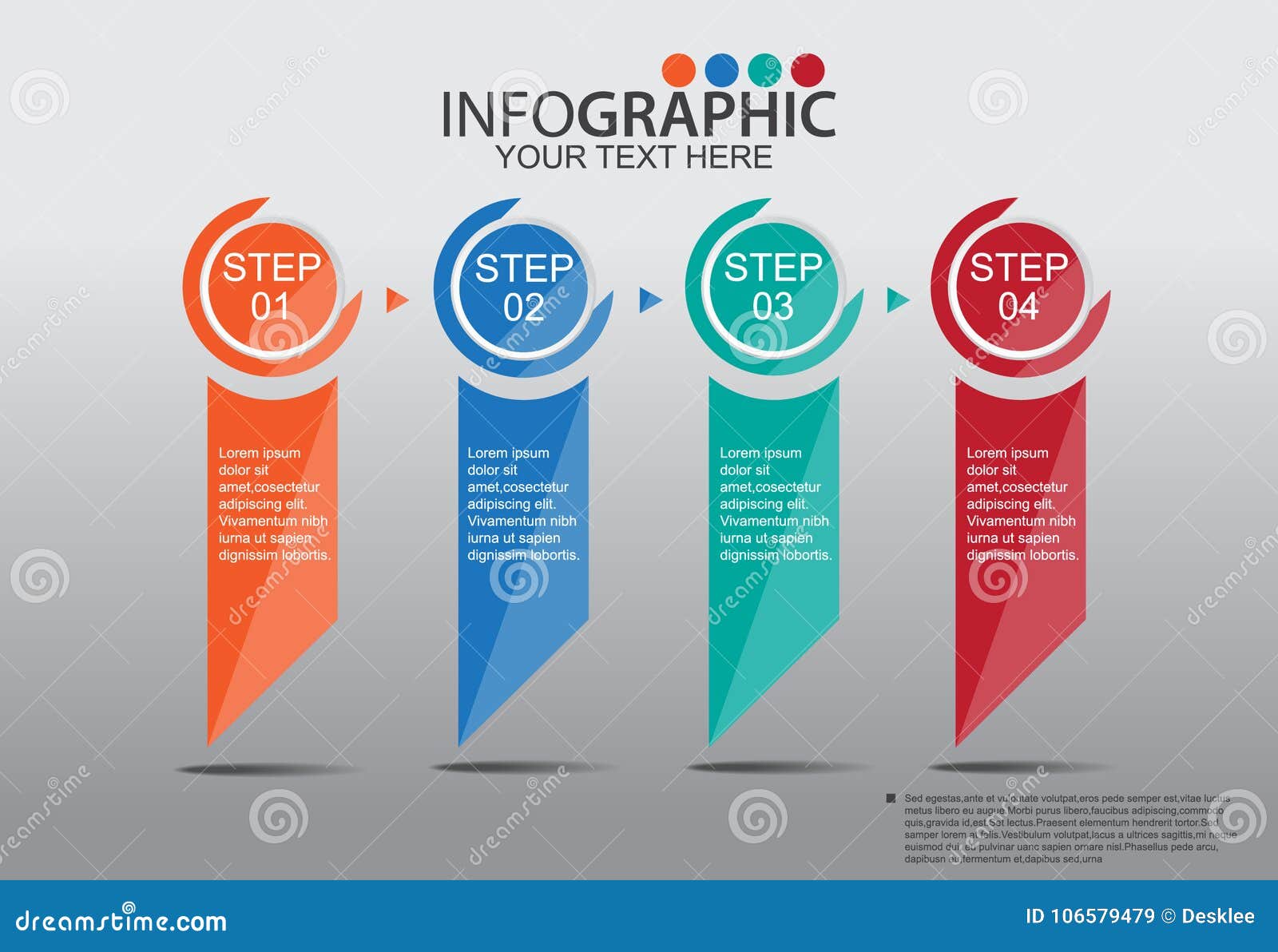 Banner Infographic Step Vector Stock Vector - Illustration of ...