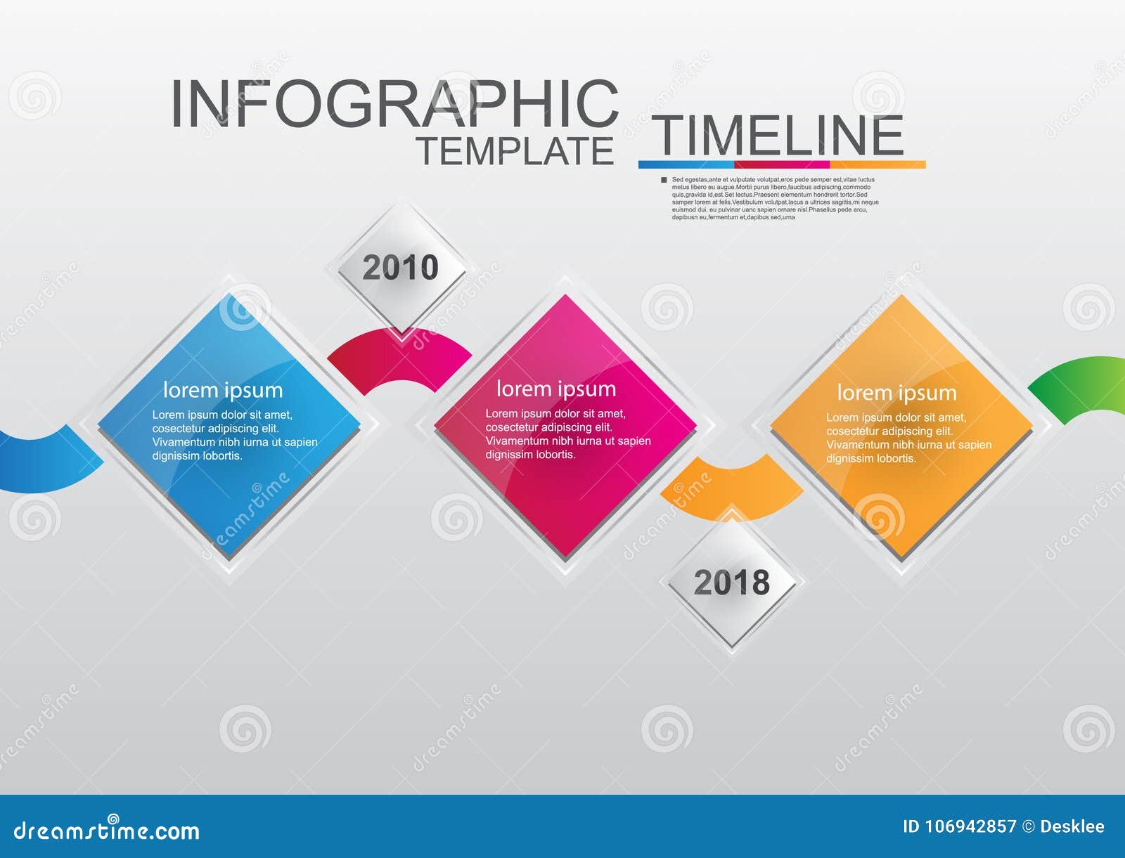 Business Banner Infographic Vector Timeline Stock Vector - Illustration ...