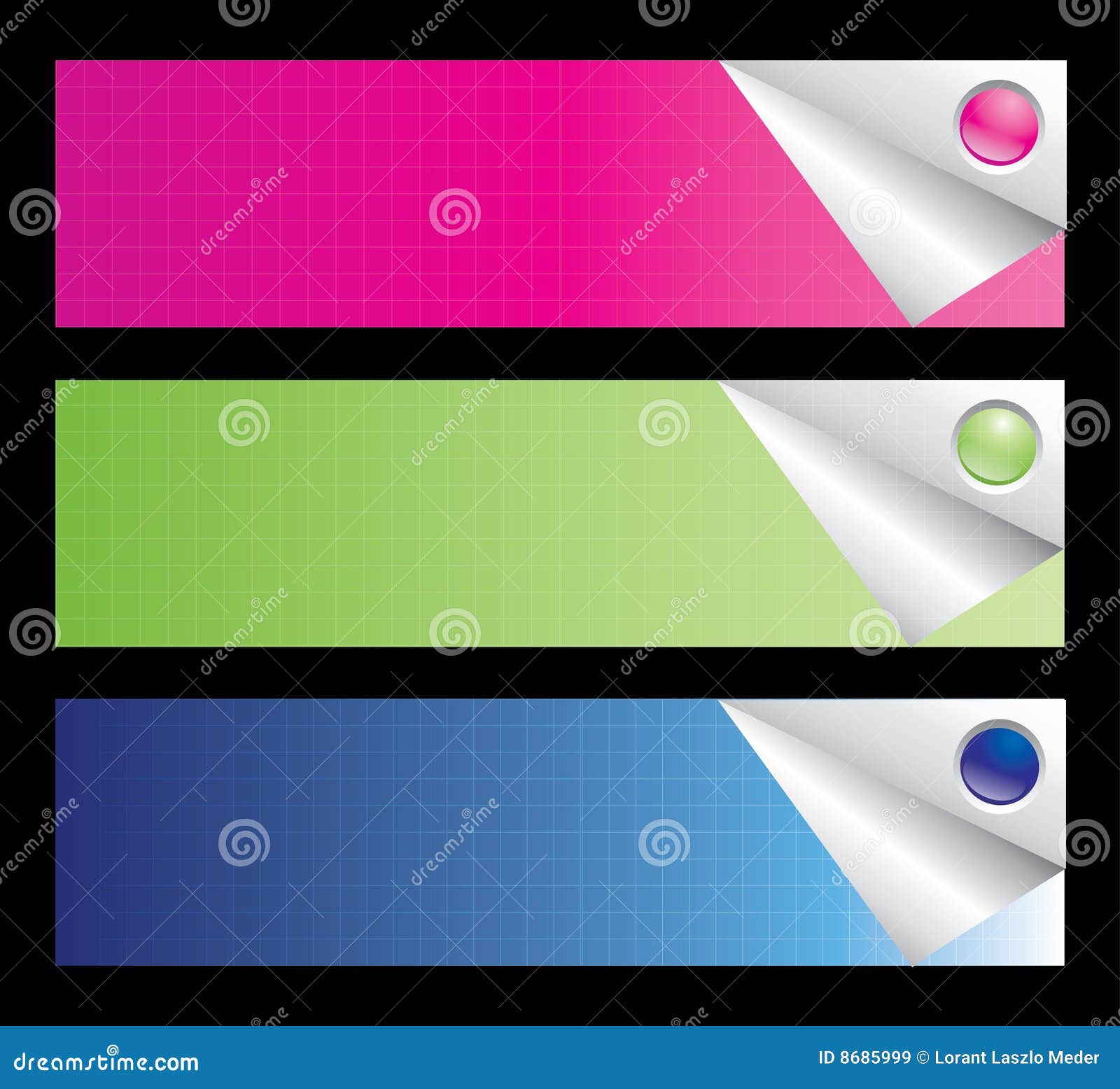 Business Banner Set. Editable. Stock Illustration - Illustration of ...