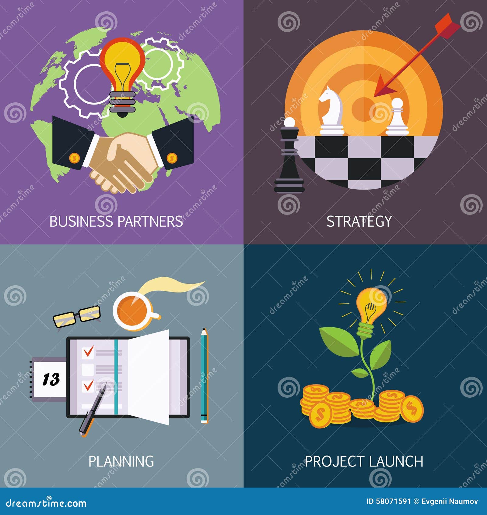 Business Banners. Business Partners, Strategy Stock Vector ...