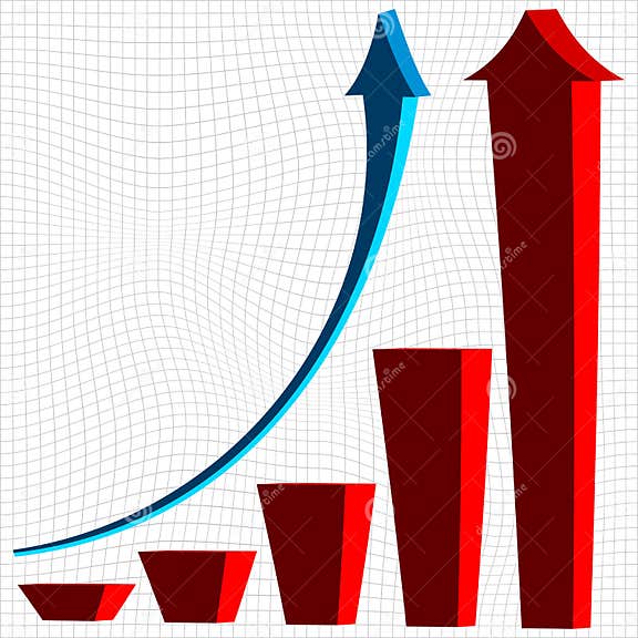 Business bar graph stock vector. Illustration of market - 26400588