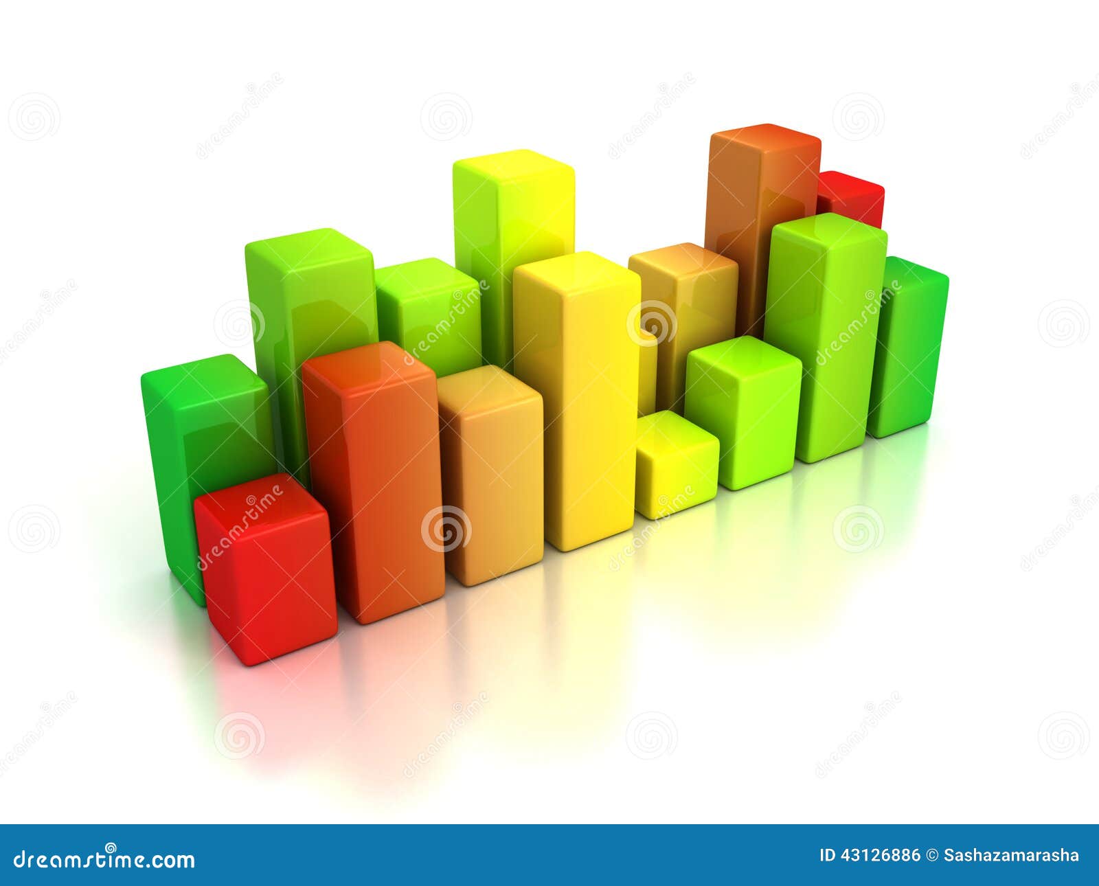 Business Bar Graph Diagram Red Green Stock Illustration - Illustration ...