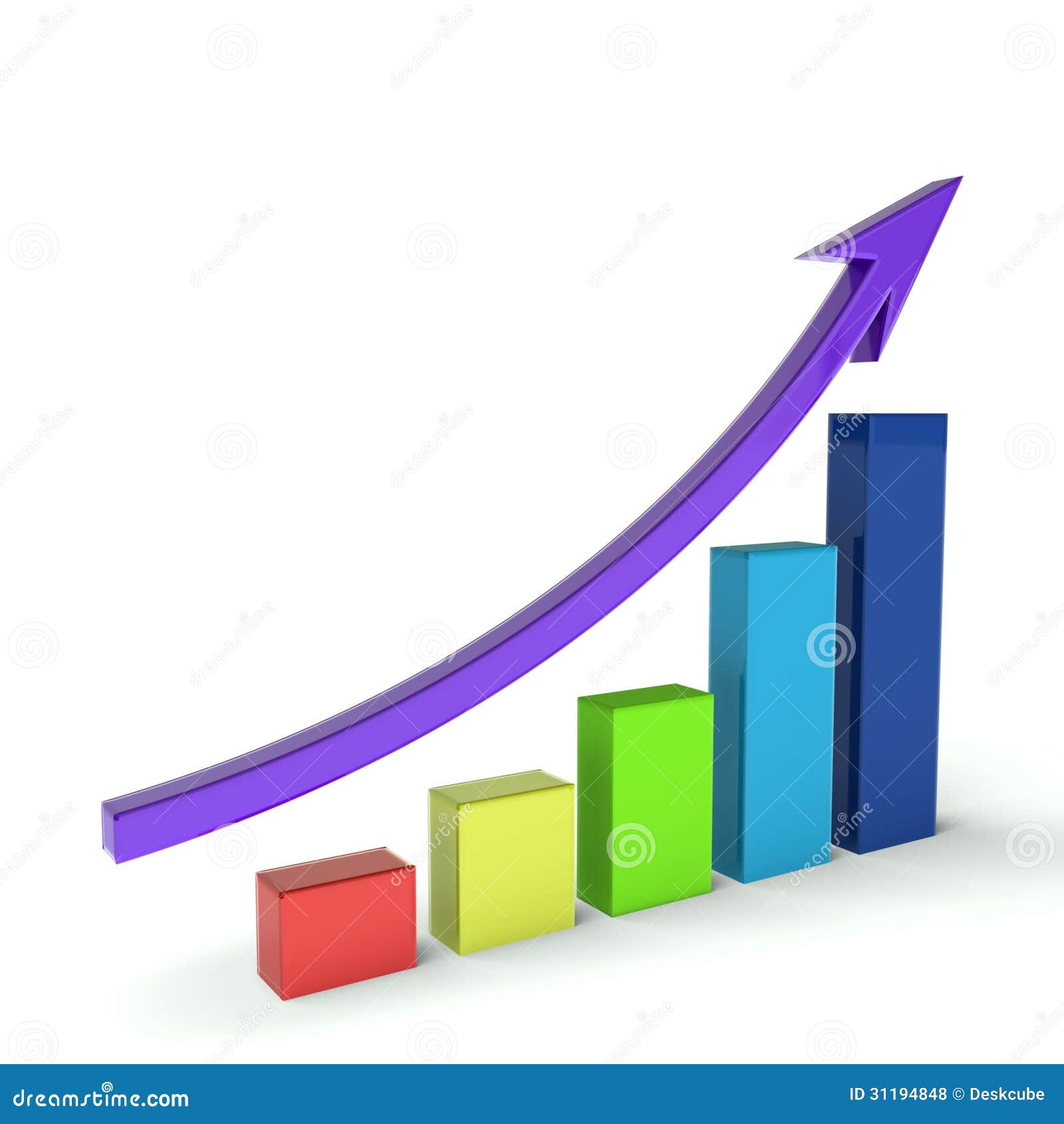 Business Bar Graph Multicolor Stock Illustration - Illustration of ...