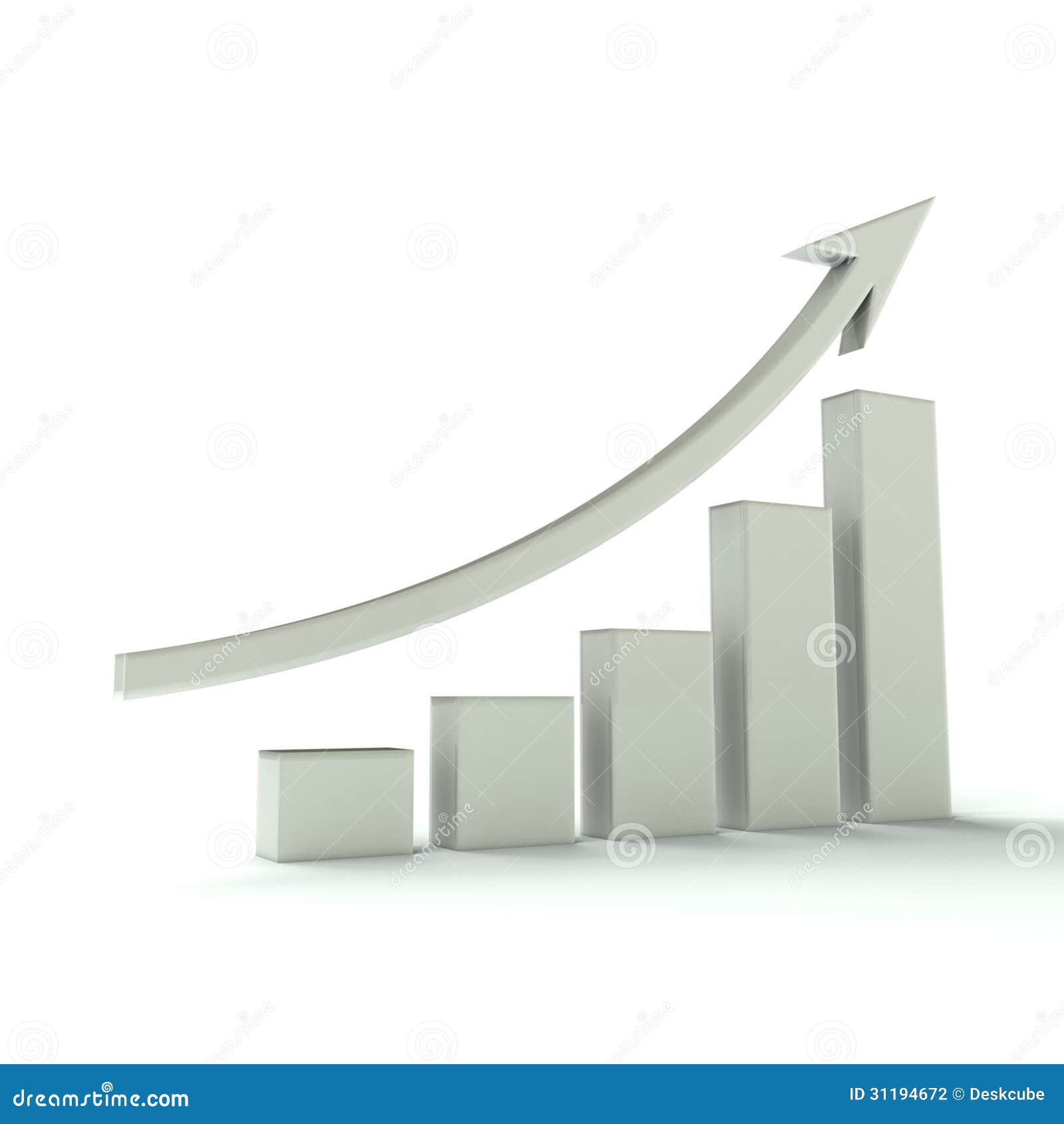Business Bar graph white stock illustration. Illustration of cyan ...