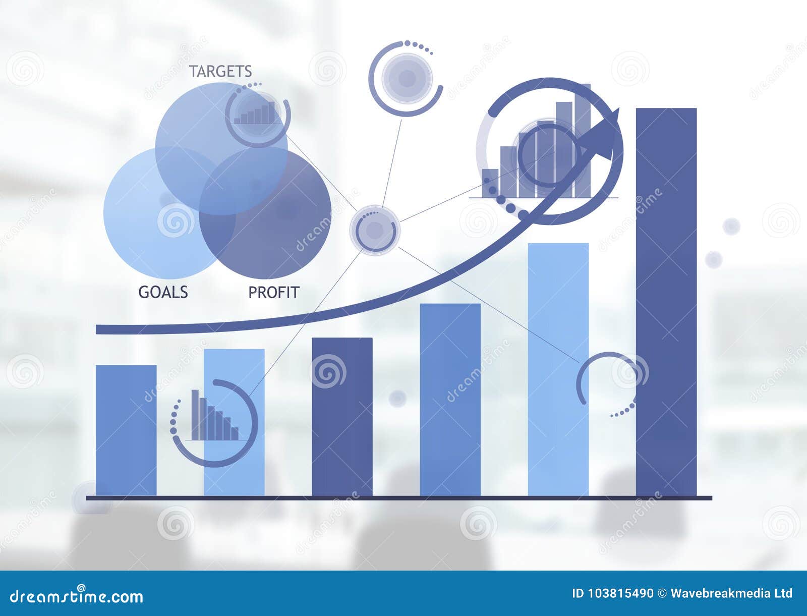 Business Bara Charts and Informaation Statistics with Bright Background ...