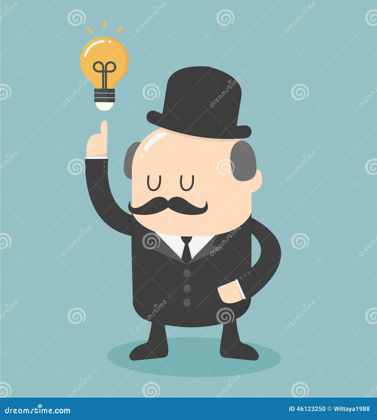 Business Big Boss Get an Idea Stock Vector - Illustration of expression ...
