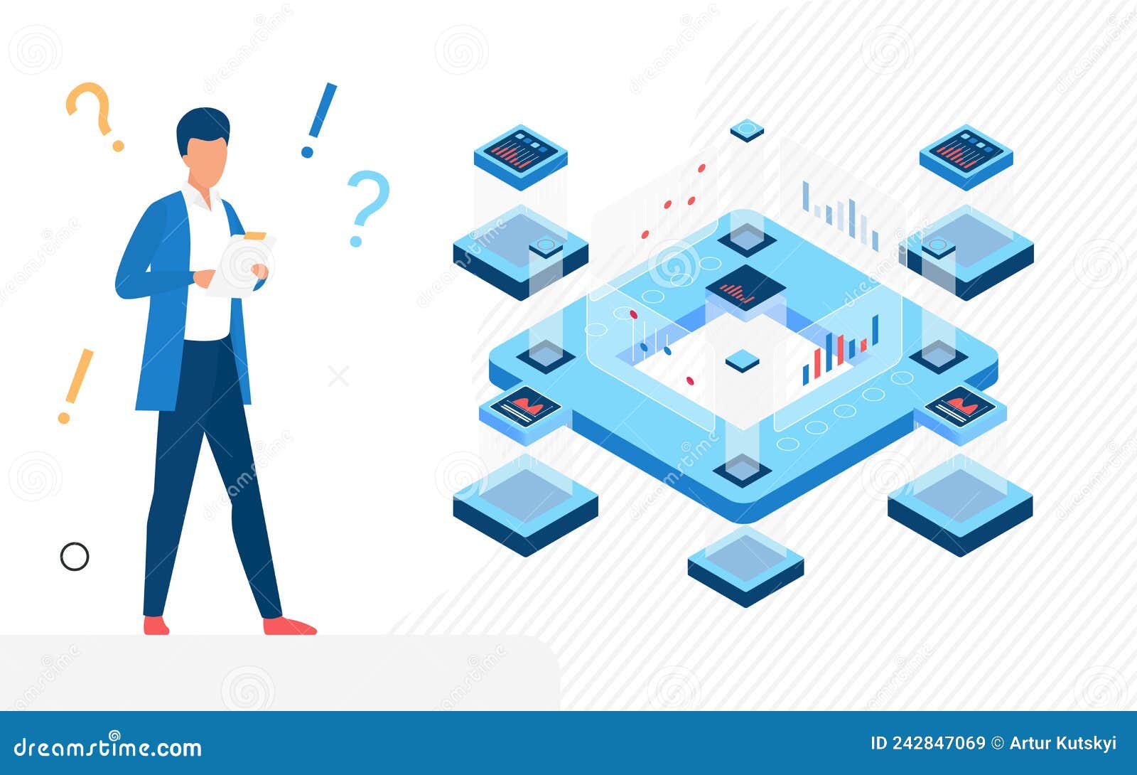 Business Big Data Analytics System Storage Sources Stock Vector ...