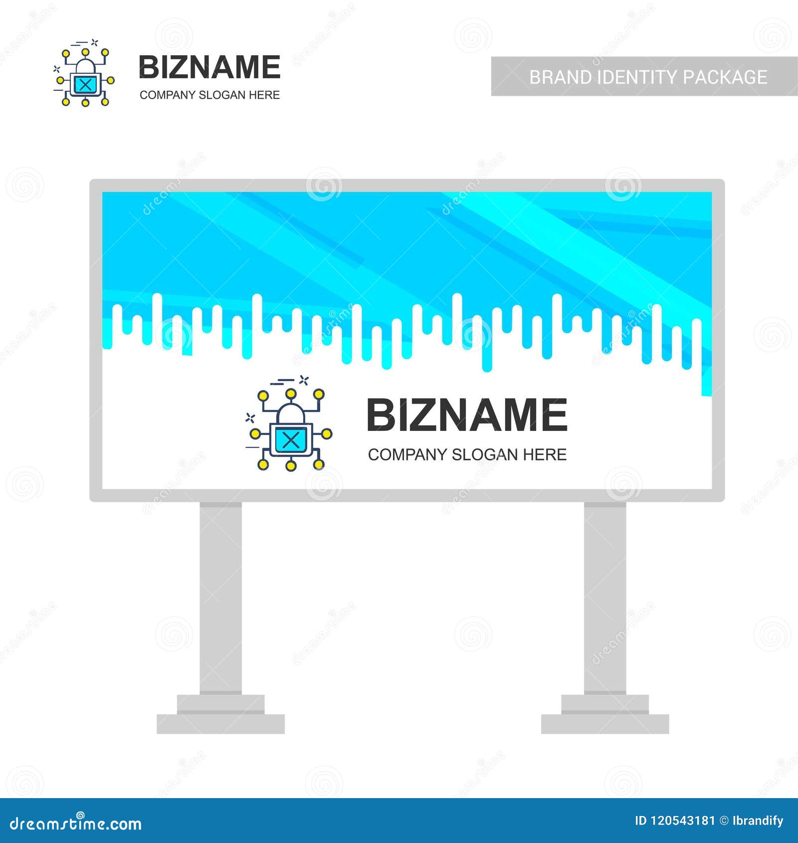 Business Bill Board Design with Cyber Security Logo Stock Vector ...