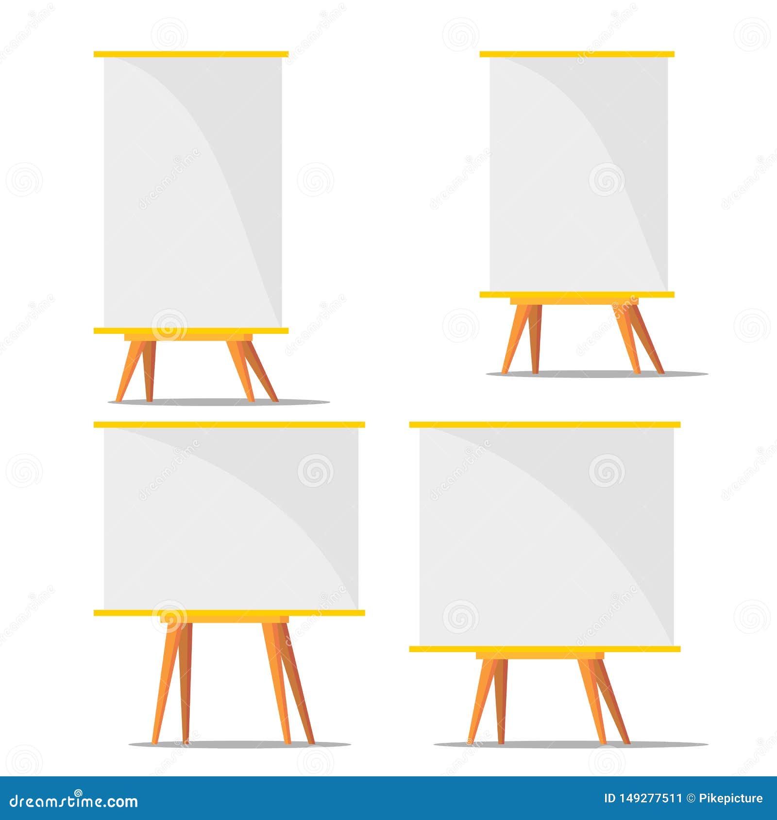 Business Blank Training Paperboard Set Vector Stock Vector ...