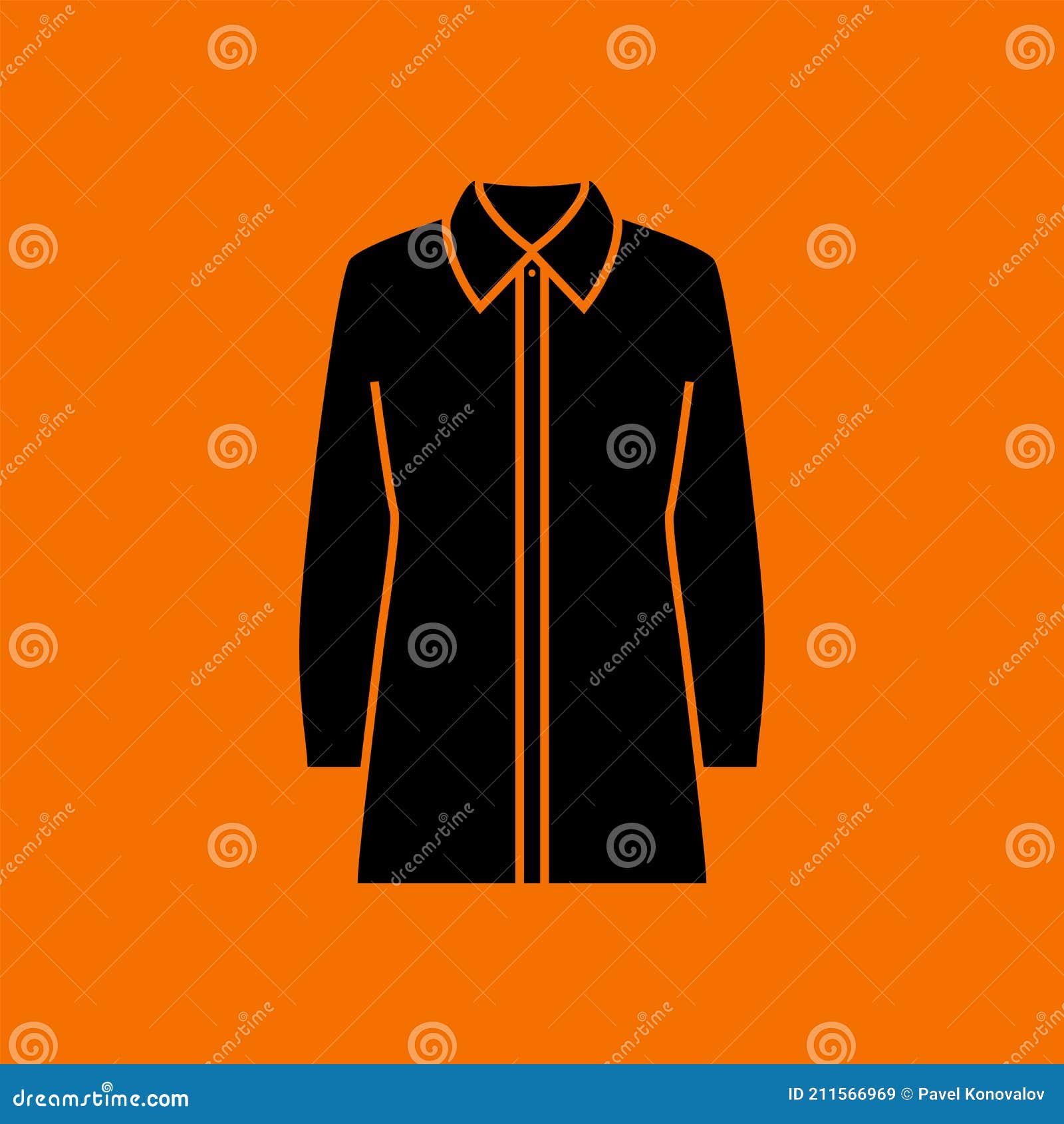 Business Blouse Icon stock vector. Illustration of empty - 211566969