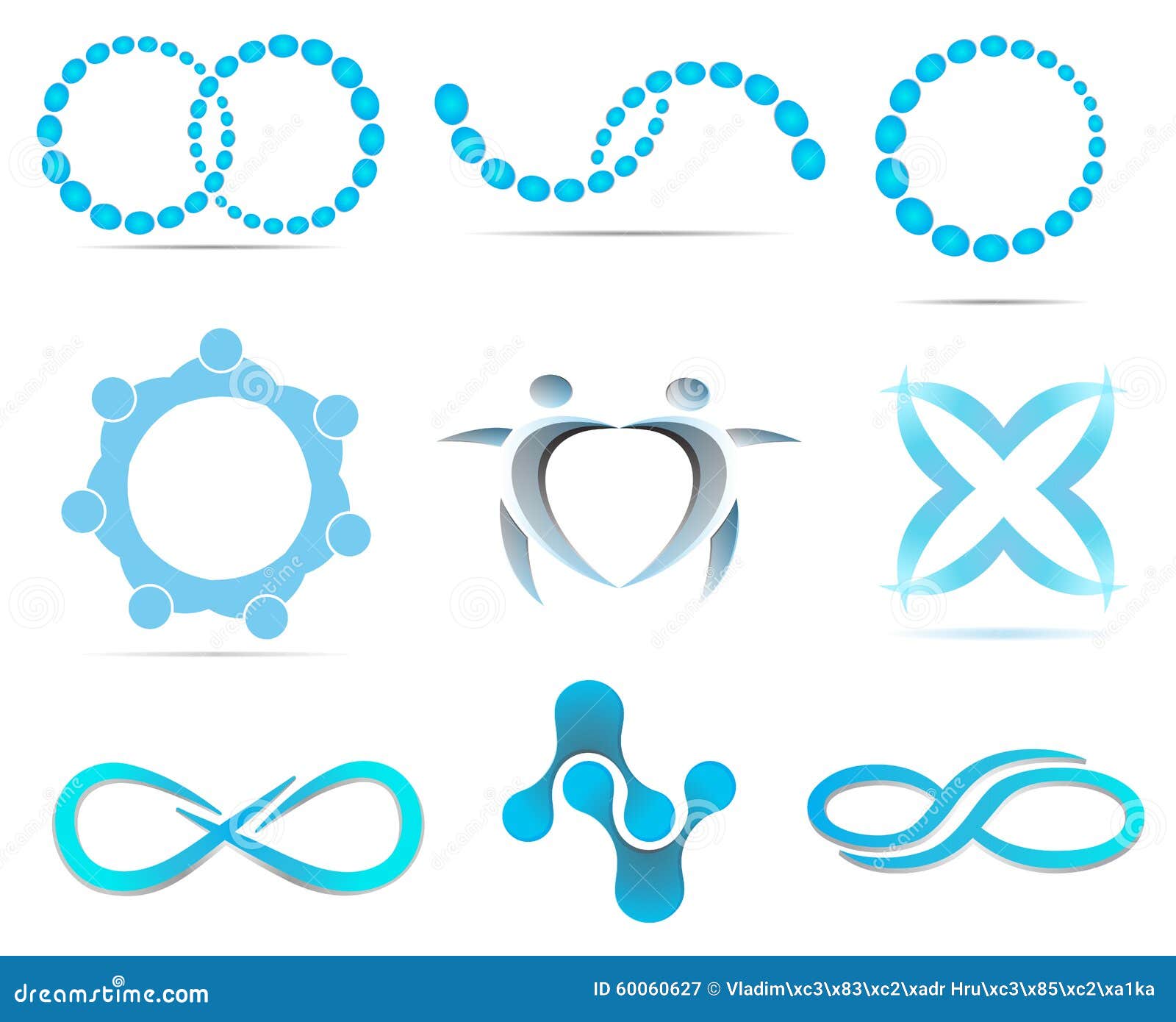 Business Blue Abstract Logo with Geometric Elements Background Infinity ...