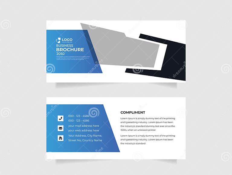 Business Blue Complement Card Design is Editable Vector Illustration ...
