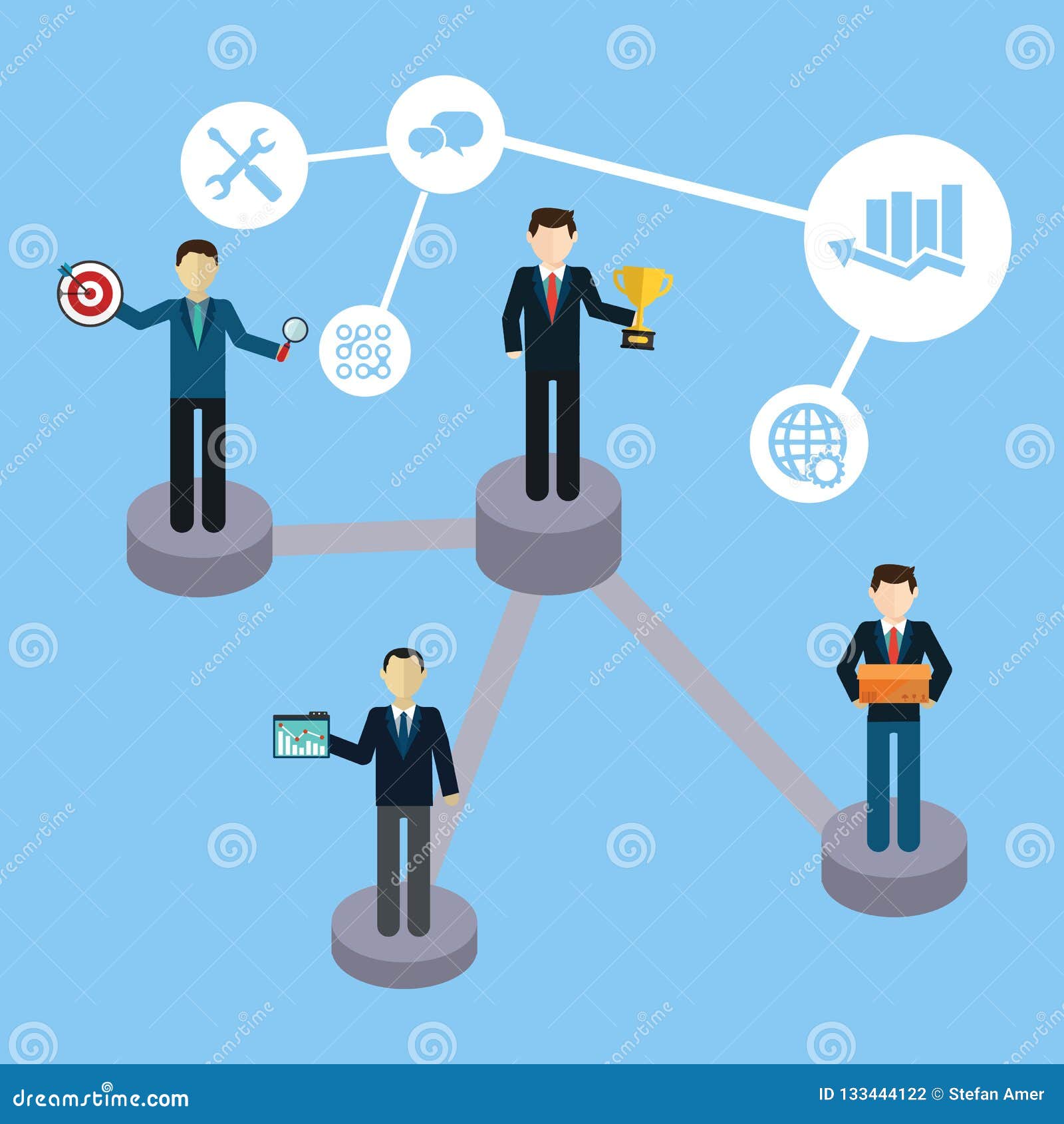 Business Board Game Concept Infographic Step To Successful,vector ...