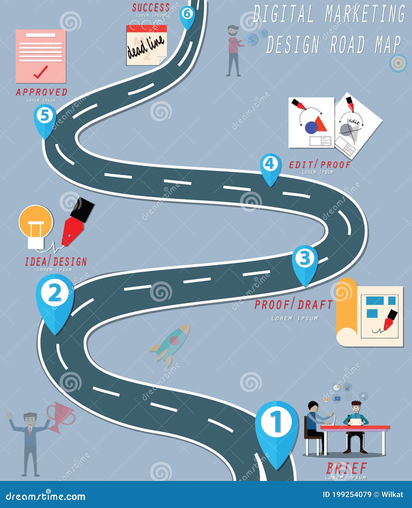 Business Board Game,Roadmap To Digital Marketing, Infographic - Vector ... Business Board Game,Roadmap To Digital Marketing, Infographic - Vector ...