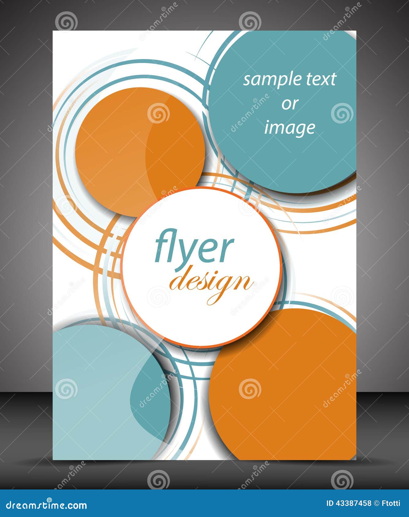Business A4 Booklet Cover with Circular Pattern Stock Vector ...