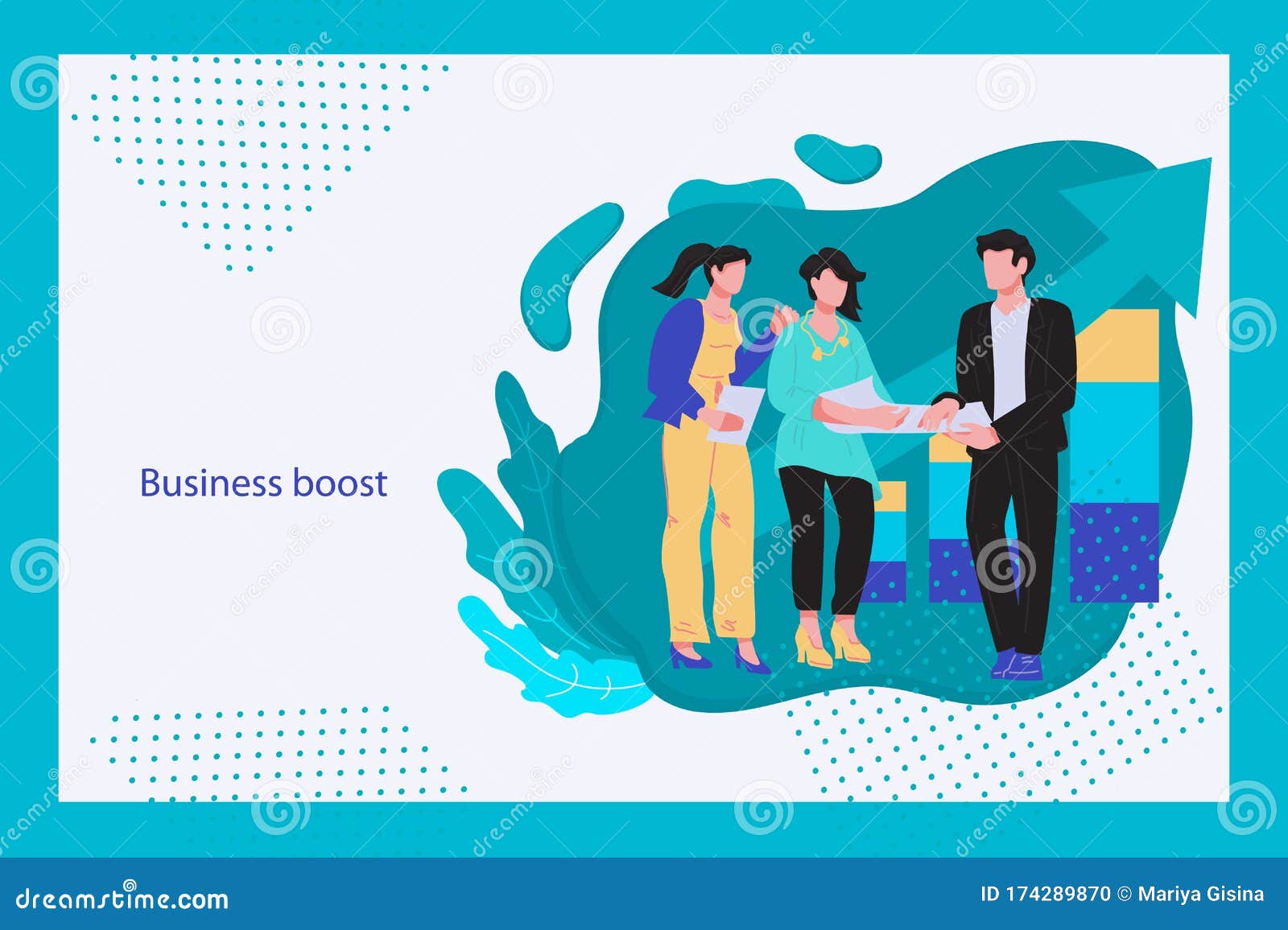 Business Boost, Company Management and Analytics Stock Illustration ...