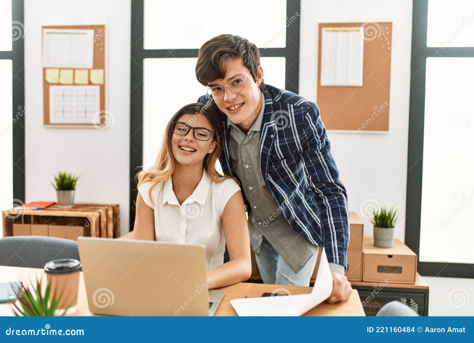 Business Boss Filrtring with Employee at the Office Stock Photo - Image ...