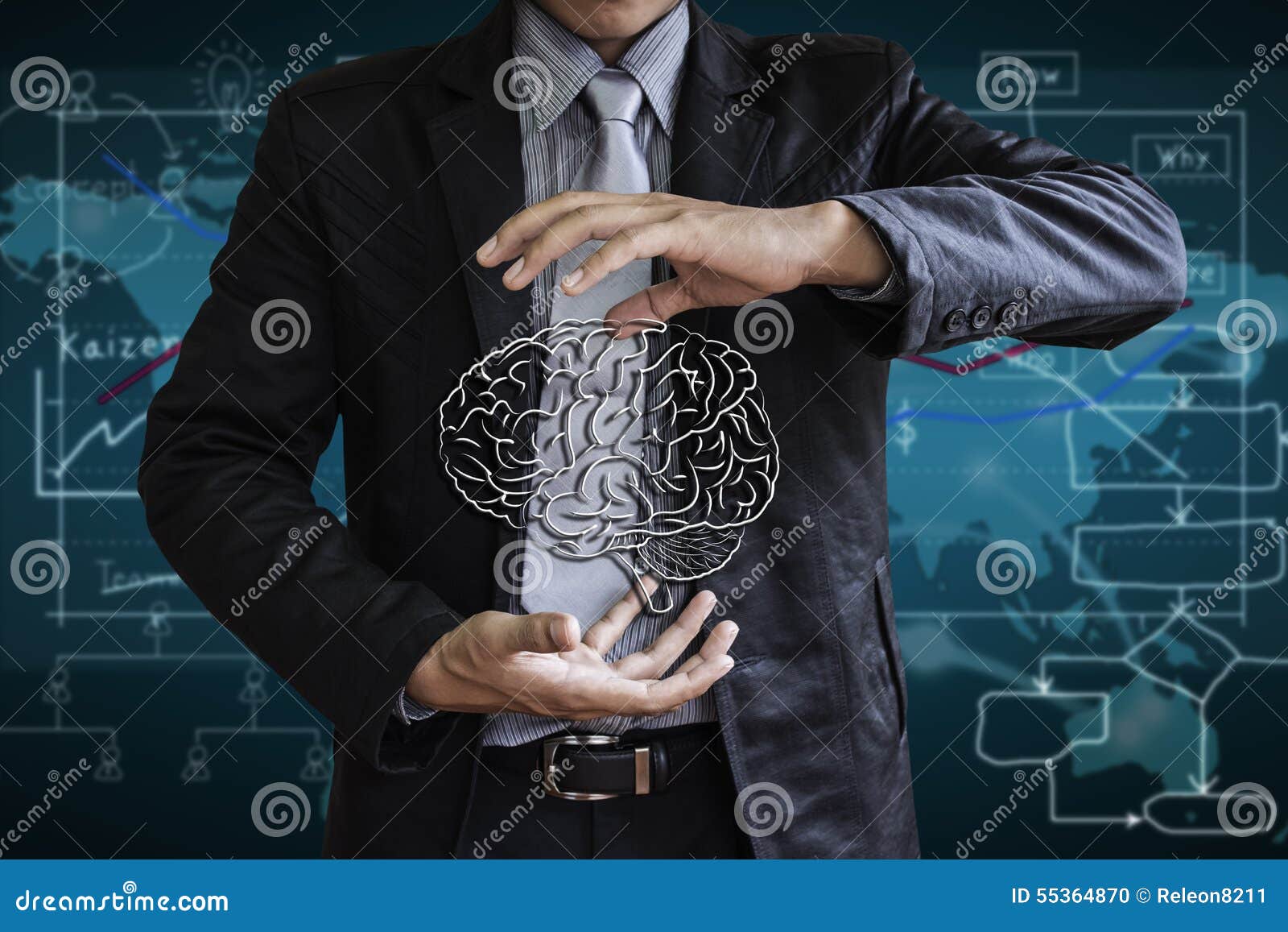 Business Brain Control stock photo. Image of confidence - 55364870