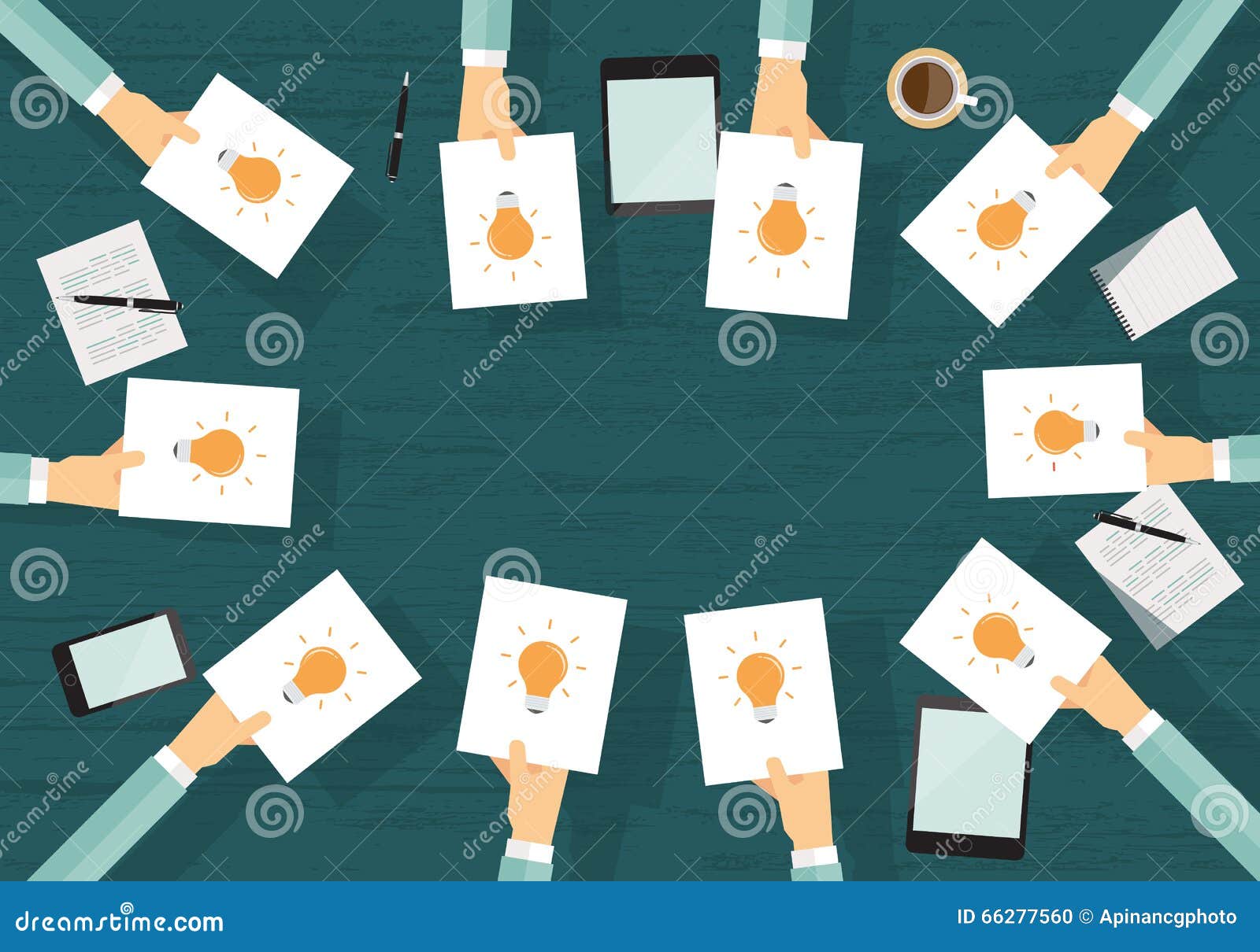 Business Brainstorm.share Idea To Work.business Creative Stock Vector ...