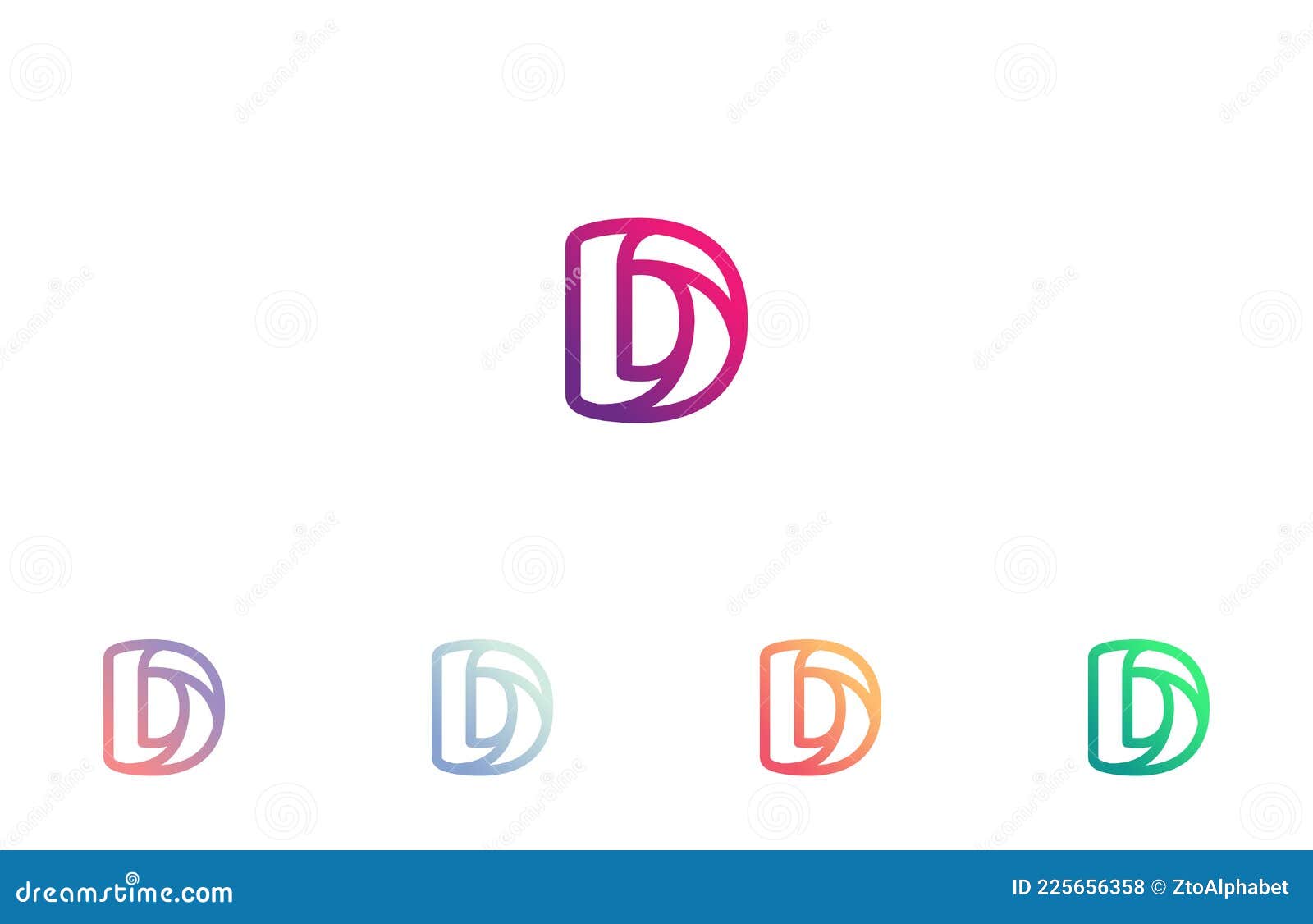 Simple Initial Letters D Logo Stock Vector - Illustration of letter ...