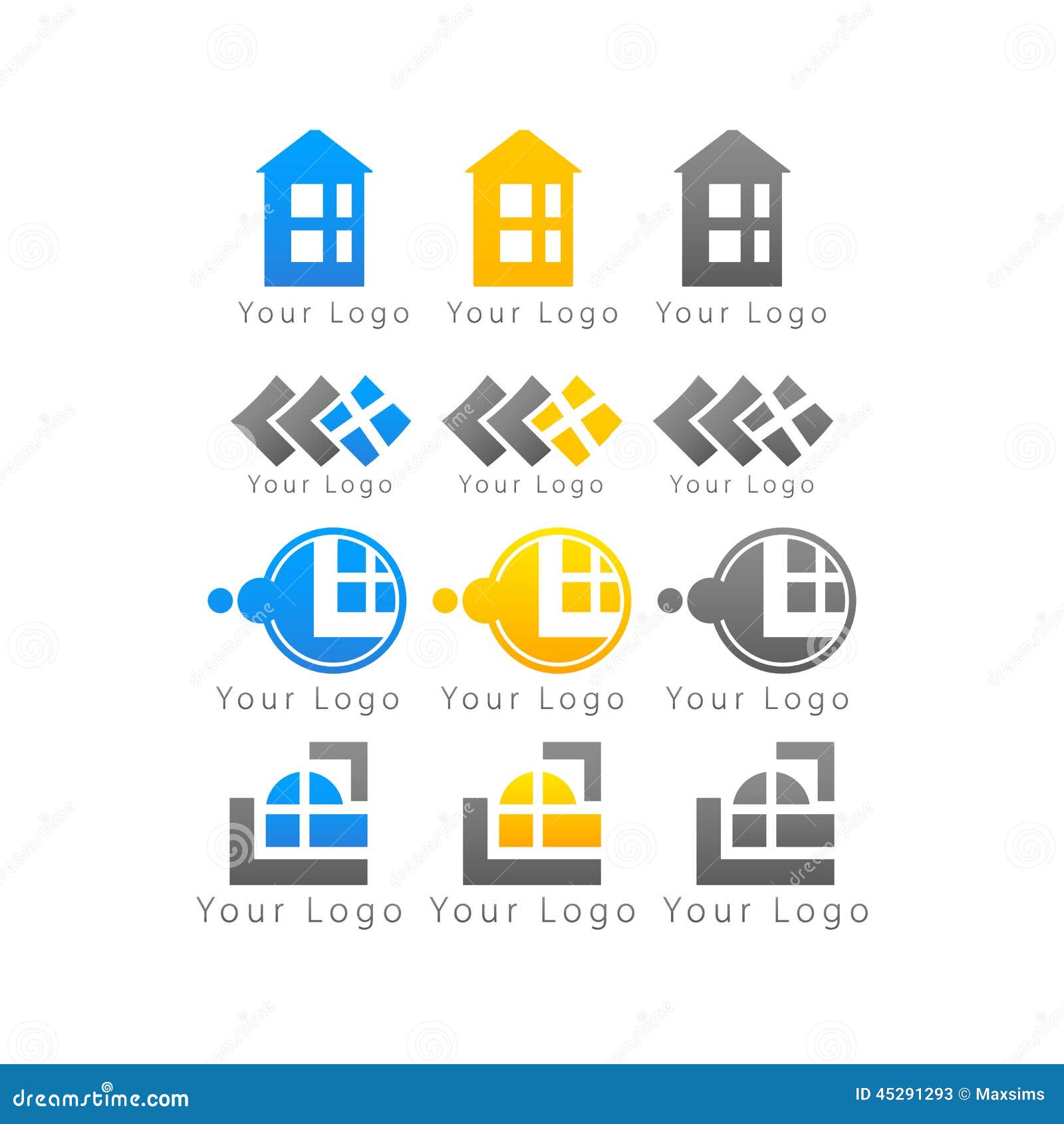 Business Brand Marks on White Background Logo Stock Vector ...