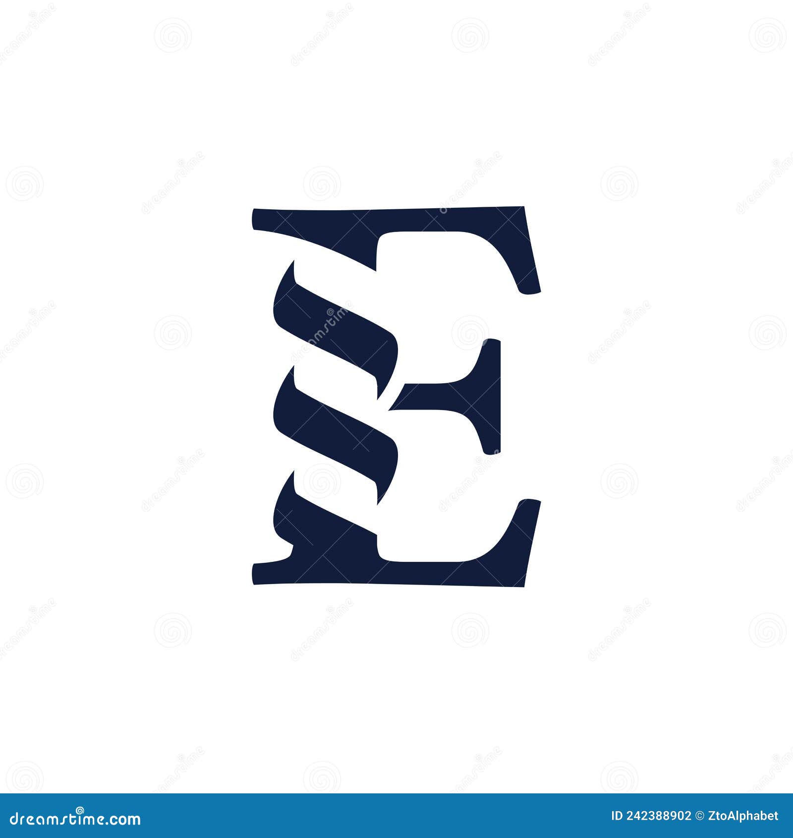 Letter E Creative Construction Logo Design Stock Vector - Illustration ...