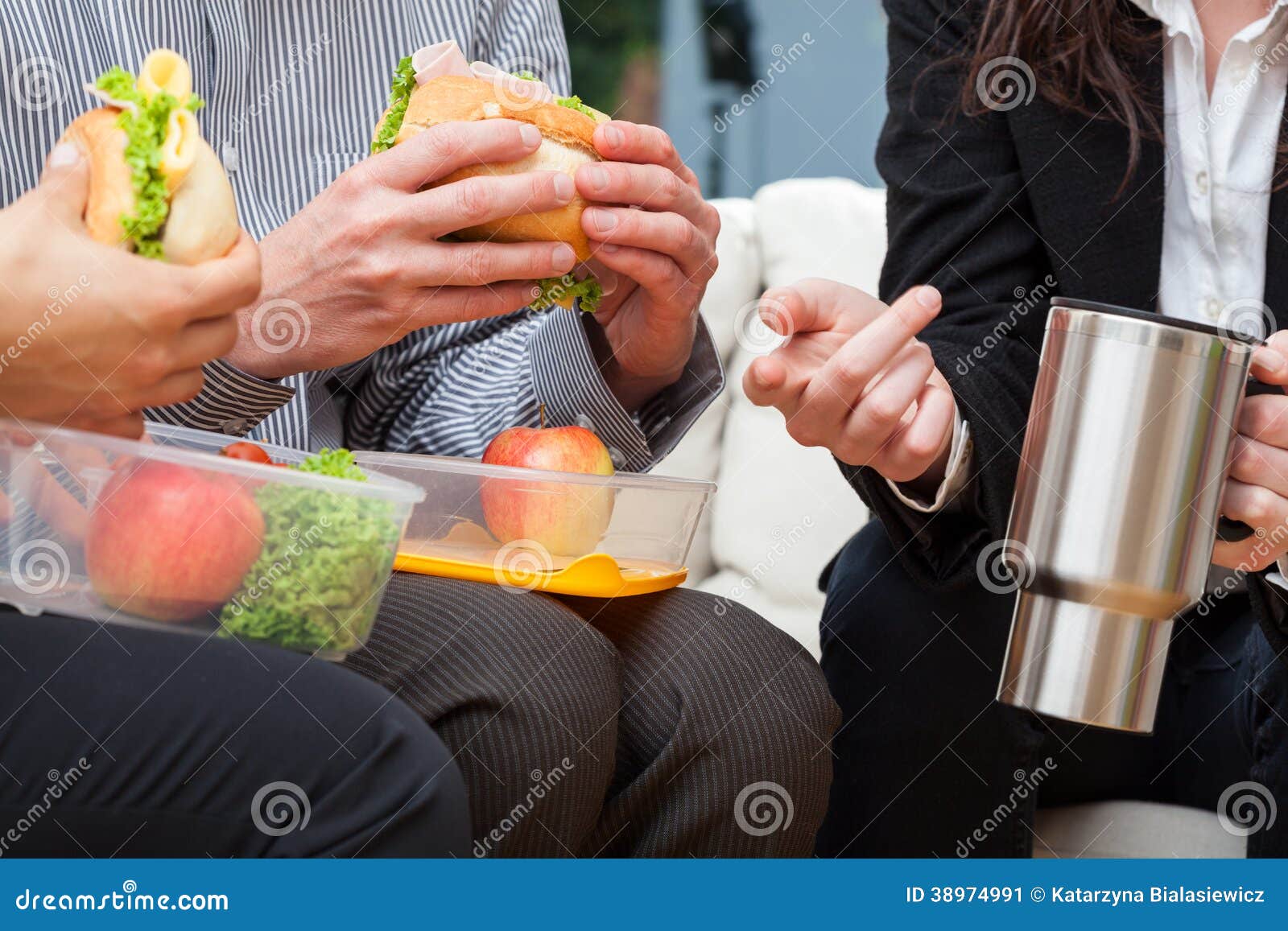 Business break for lunch stock image. Image of conversation - 38974991