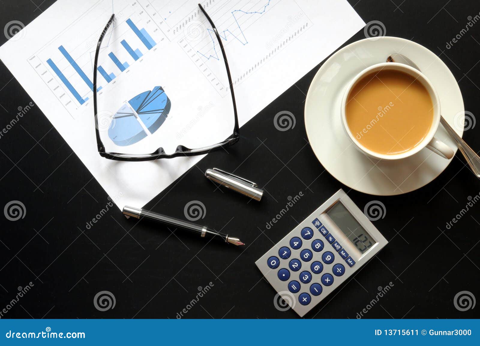 Business breakfast stock image. Image of finance, chart - 13715611