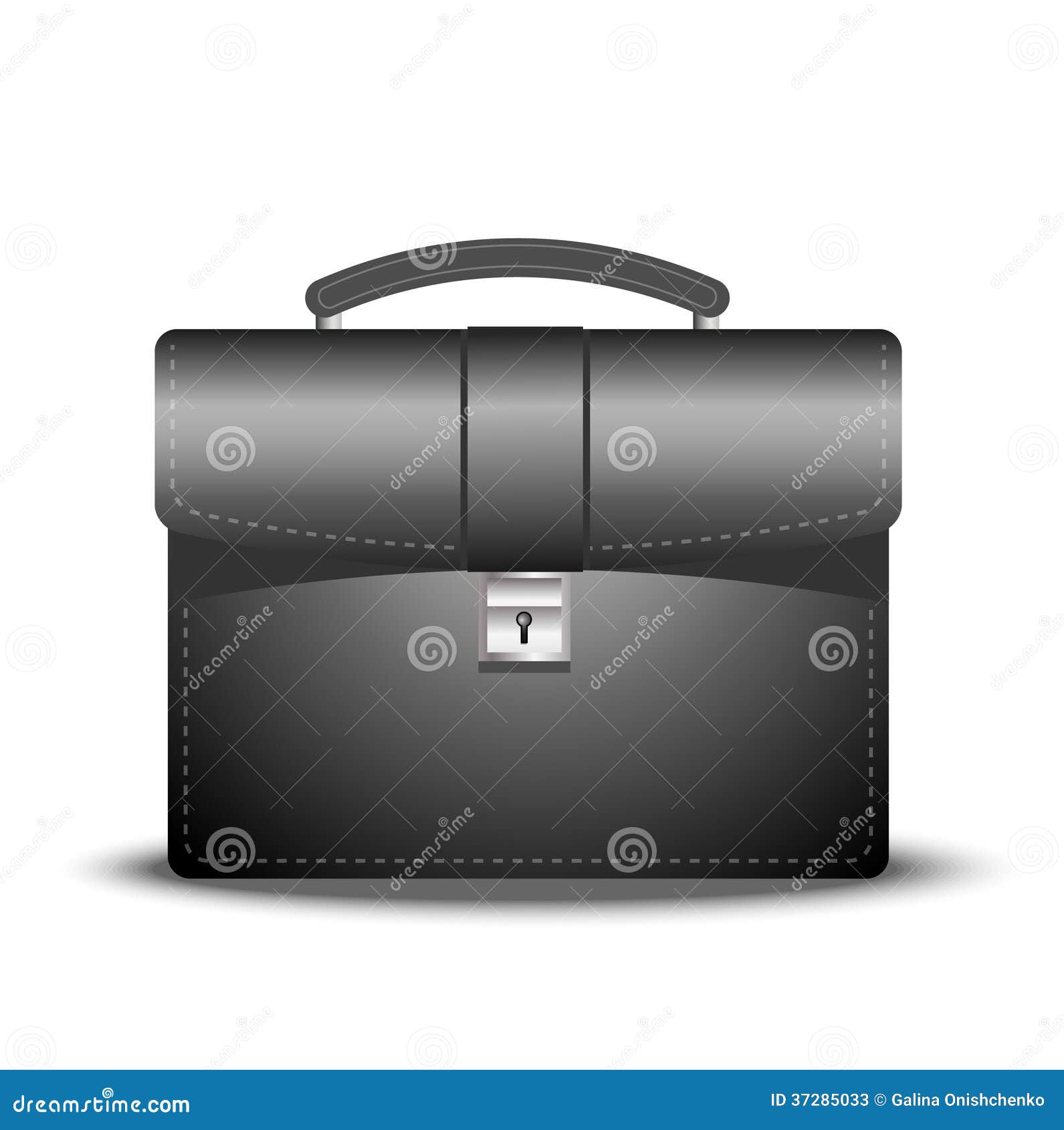 Business Brief-case on a White Background Stock Vector - Illustration ...
