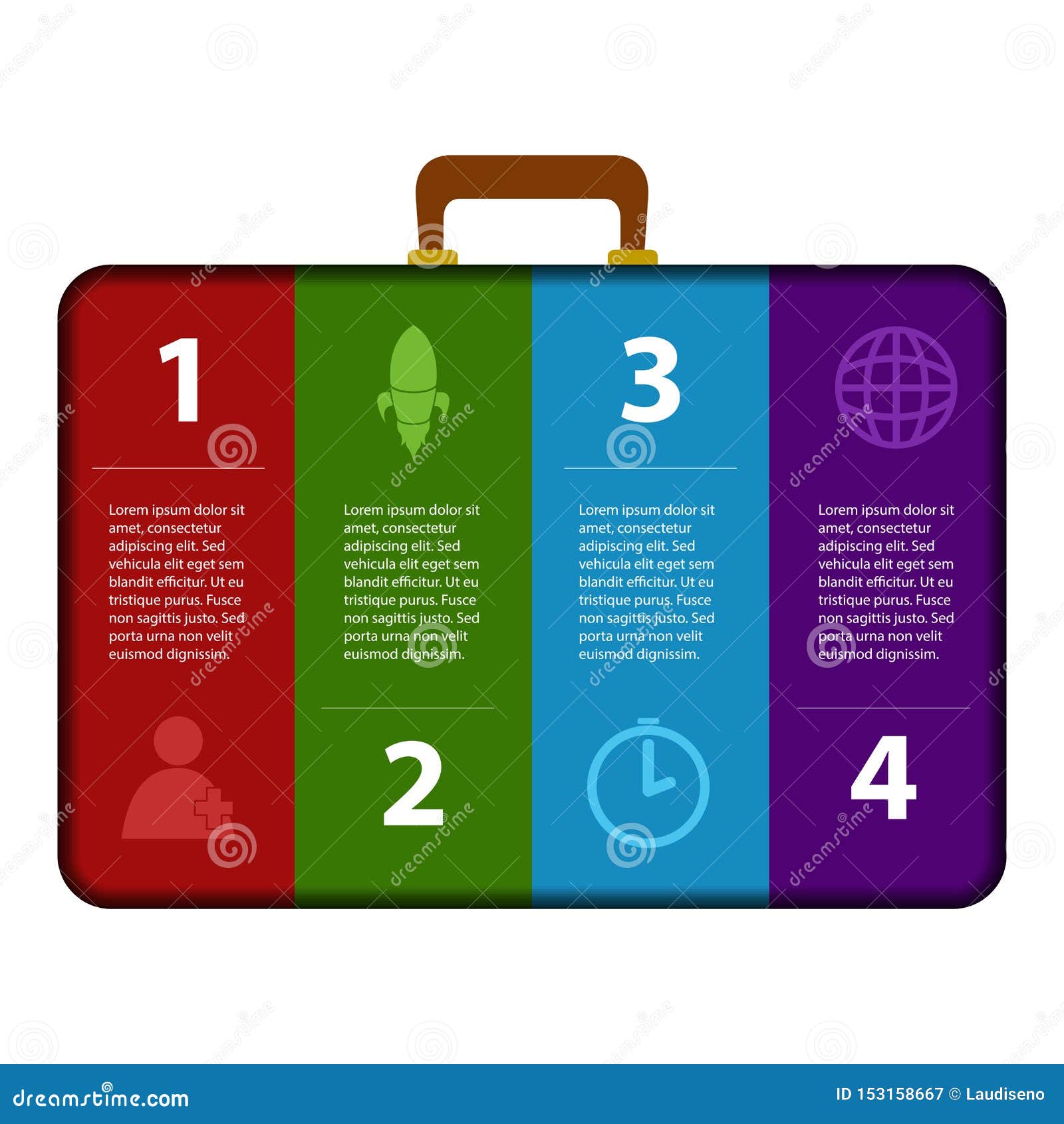 Business Briefcase Shaped Infographic Stock Vector - Illustration of ...