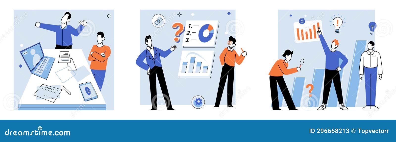 Formulating Corporate Strategy As A Business Plan Illustration Cartoon ...