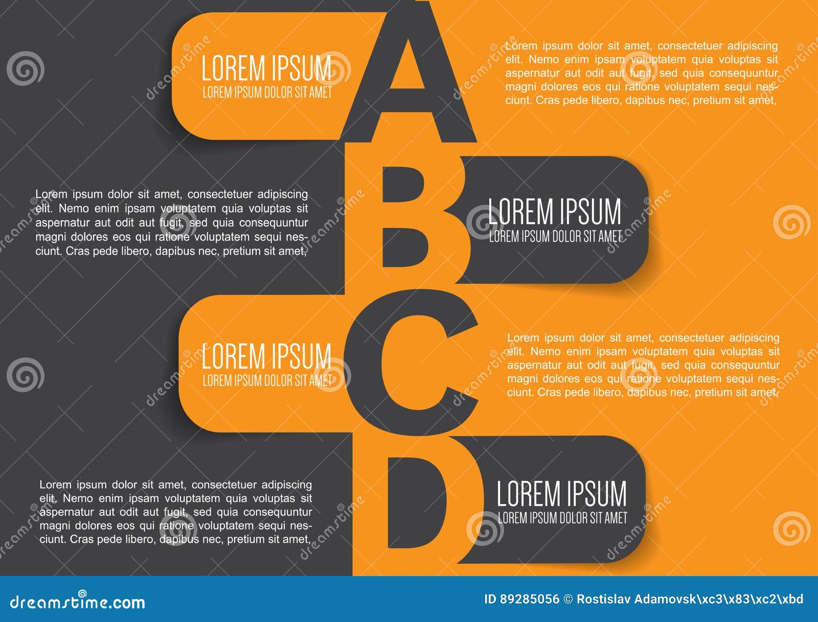 ABCD Progress Template Frames Vector Illustration | CartoonDealer.com ...