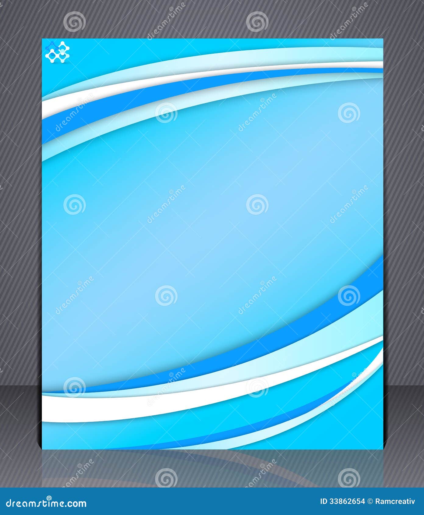 Business Brochure. Blue Abstract Layout Template W Stock Vector ...