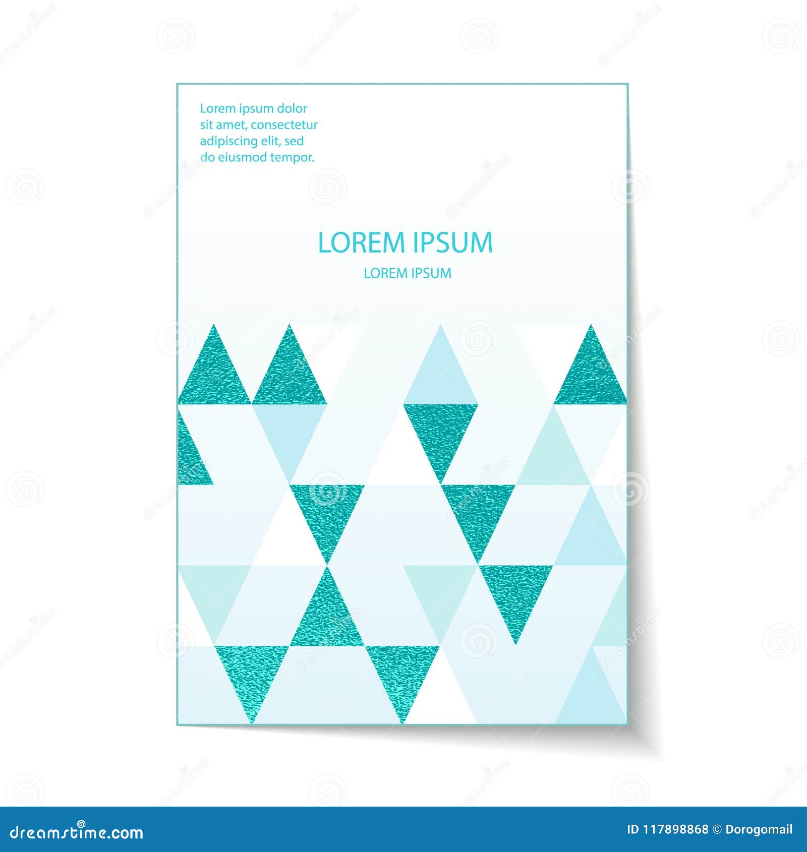 Business Brochure Flyer Design Layout Template with Triangle Pattern ...