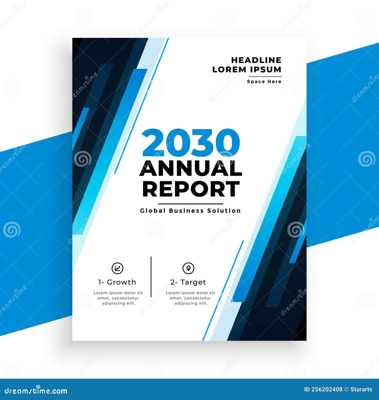 Business Brochure Flyer Presentation Modern Blue Template Design Vector ...