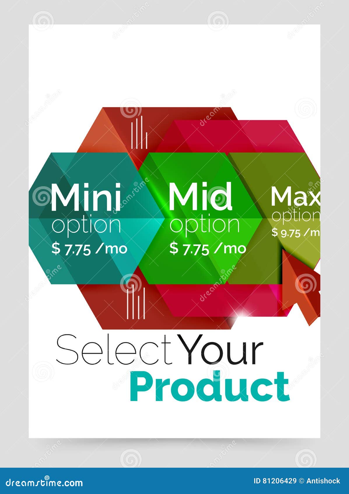 Business A4 Brochure or Flyer Template with Options Stock Vector ...