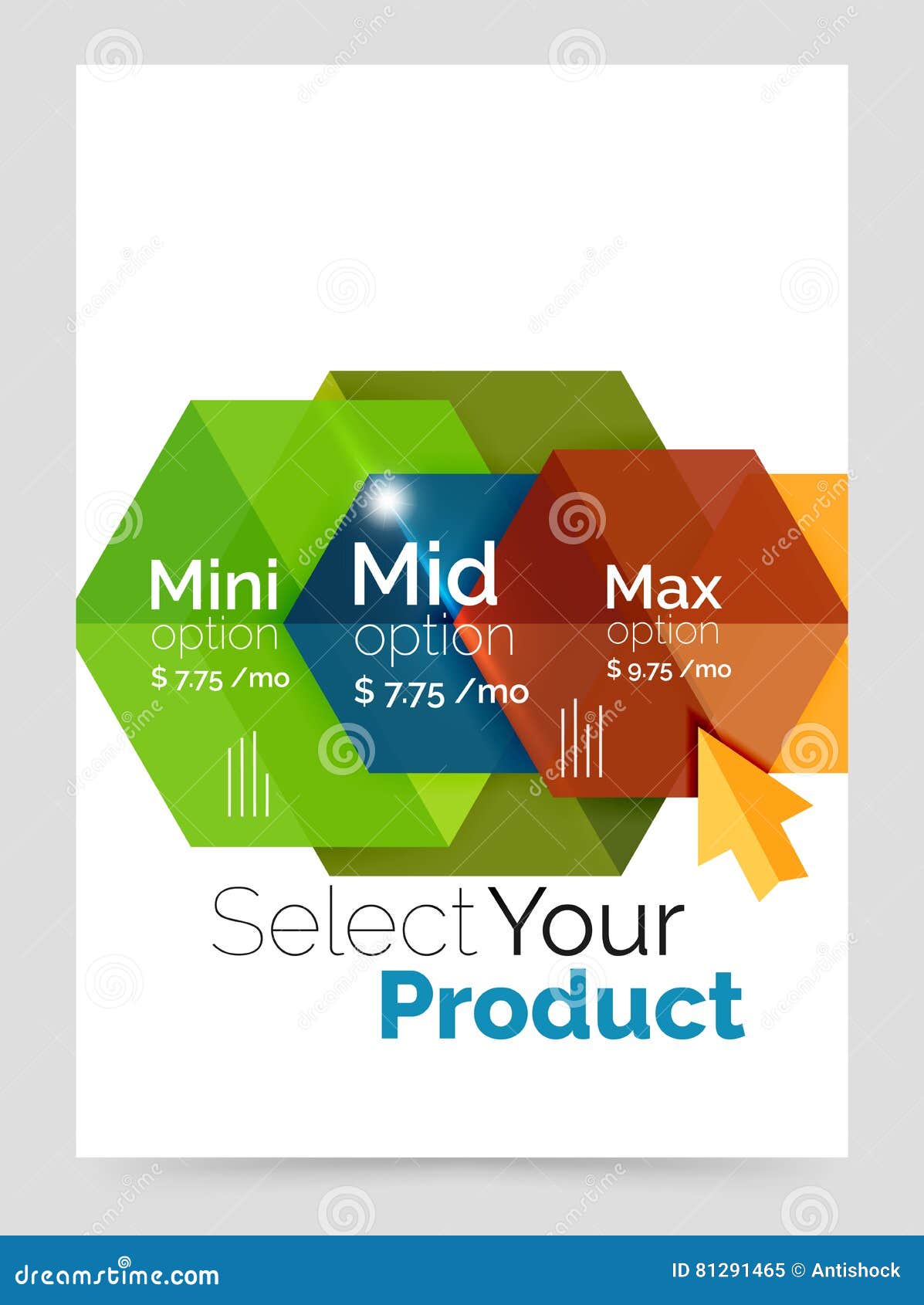 Business A4 Brochure or Flyer Template with Options Stock Vector ...