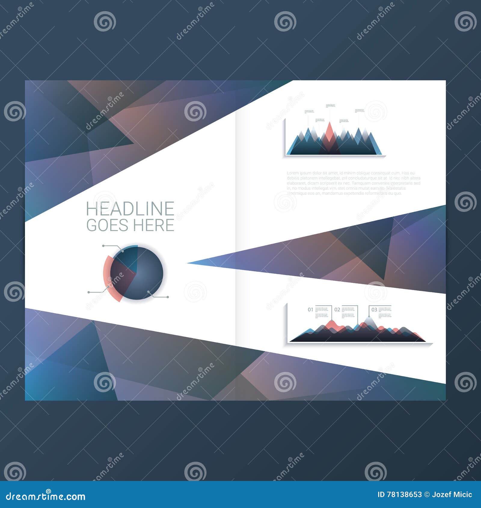 Business Brochure, Report or Presentation Infographics Template with ...